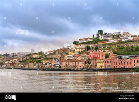Porto Portugal City Skyline At Douro River Stock Photo Alamy