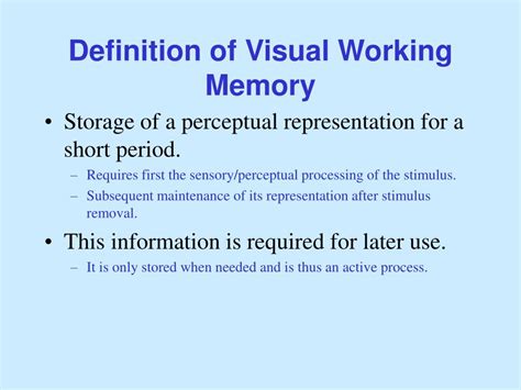 ppt visual working memory powerpoint presentation free download id 7084194