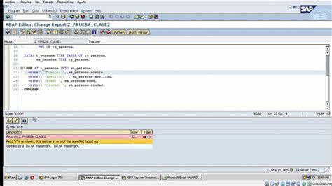 Tutorial SAP ABAP Tipo De Datos Tablas Interna Y Pantalla De