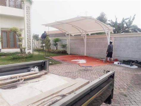 Kanopi Membran Parkiran Mobil Motor 30 Desain Pilihan
