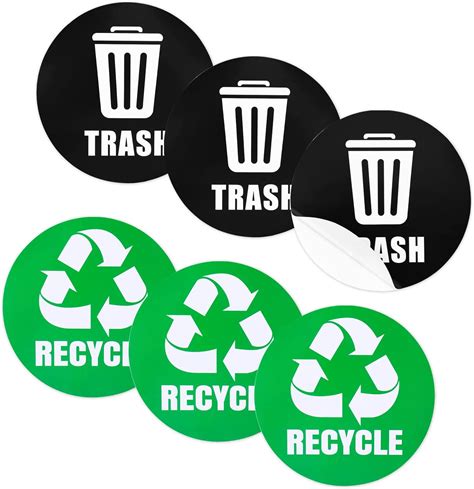 Grizzly Recycling Bin Stickers Self Adhesive PVC Pack Of 2 Signs