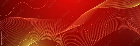Abstract Red Wave Curve On Dark Red Design Modern Futuristic Background