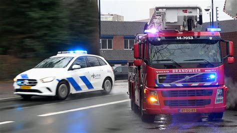 Brandweer Ambulance Politie Rijopleiding Met Spoed In Hilversum