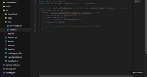 React Monaco File Tree Codesandbox