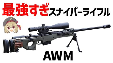 銃解説AWMスナイパーライフルPUBGでも最強の性能を持つ338ラプアマグナム狙撃銃 YouTube