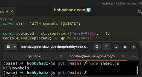 check if string contains only letters and numbers in js bobbyhadz