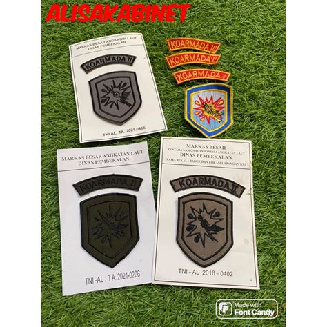Jual Bordir Badge Bet Bordir Logo Lokasi Koarmada PDL PDH KKO KRI Jatah