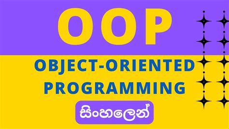 oop object oriented programming sinhala youtube