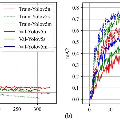 a training and validation loss of yolov5 models and b map 0 5 and download scientific