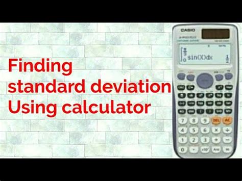 How To Calculate Standard Deviation Using Calculator YouTube