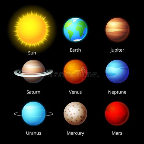 Iconos De Los Planetas Ilustraci N Del Vector Ilustraci N De Estudio