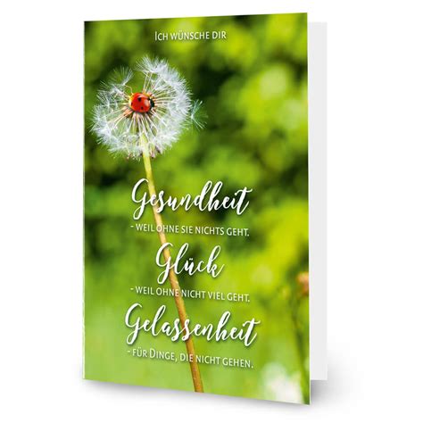 Glückwunschkarte Geburtstag Ich wünsche dir Gesundheit Glück