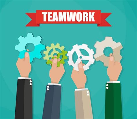 Equipo De Negocios Y Concepto De Trabajo En Equipo Vector Premium