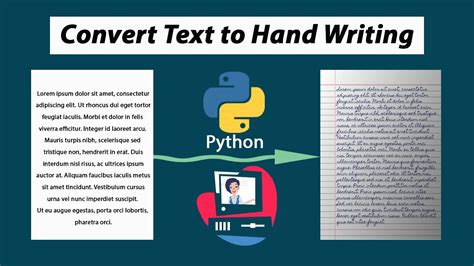 how to convert text to handwriting😎 python project youtube