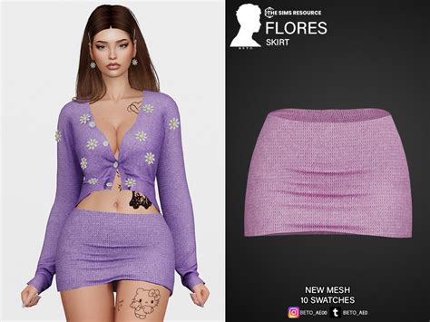 The Sims Resource Flores Skirt