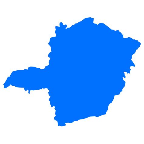 ilustração em vetor mapa do estado de minas gerais em um fundo branco