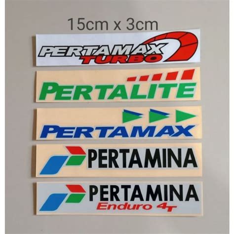 Stiker Cutting Sticker Logo Pertamina Pertamax Pertalite Lazada Indonesia
