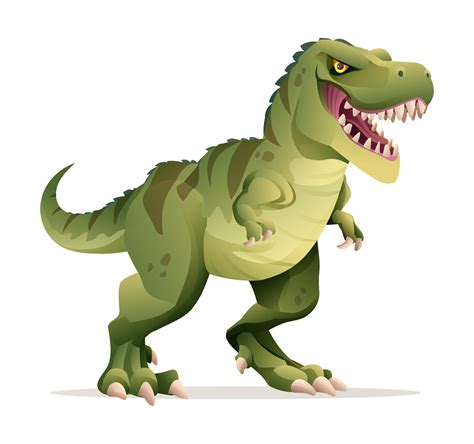 Tyrannosaurus Rex Vector Illustration T Rex Dinosaur Isolated On White