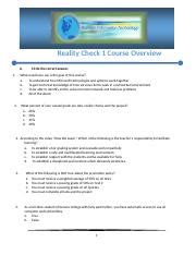 Wk1 RC Docx Reality Check 1 Course Overview A 1 Circle The Correct