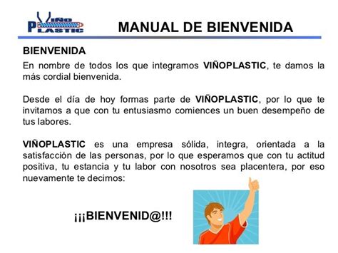 Manual De Bienvenida De Una Empresa Ejemplo Pdf Opciones De Ejemplo