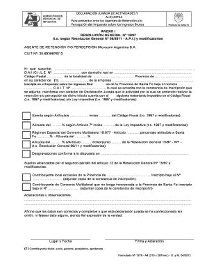 Fillable Online Administraci N Provincial De Impuestos Declaraci N