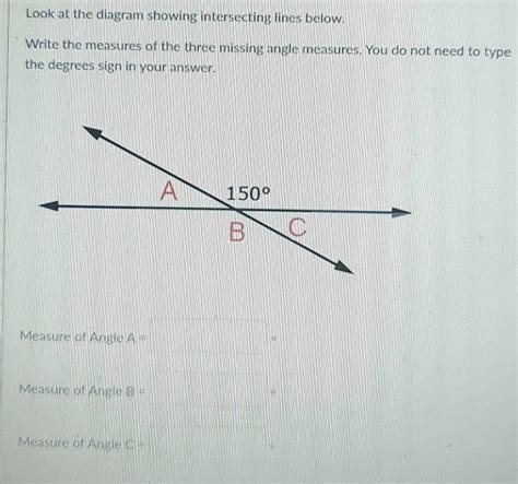 Solved Look At The Diagram Showing Intersecting Lines Below Write The