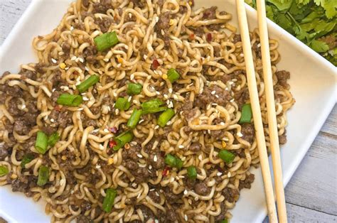 Ground Mongolian Beef Ramen Modernmealmakeover