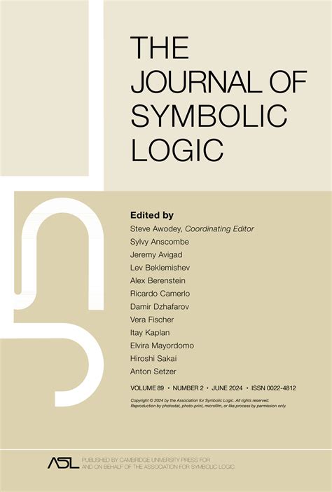 association for symbolic logic the journal of symbolic logic cambridge core