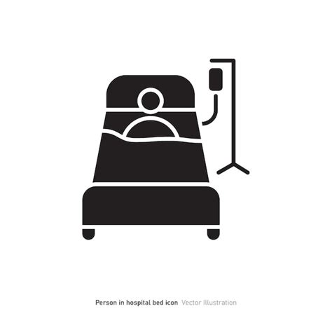 Premium Vector Person In Hospital Bed Icon Design Patient Bed Symbol
