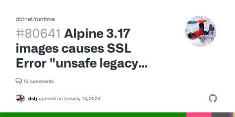 Alpine Images Causes Ssl Error Unsafe Legacy Renegotiation