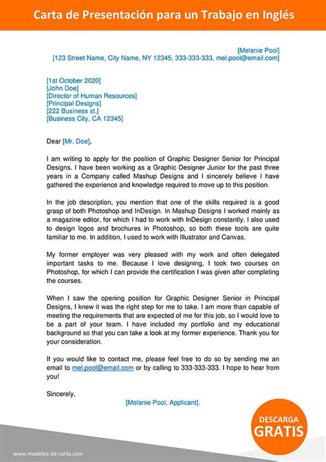 Carta De Presentaci N Para Un Trabajo Ejemplos Carta Word