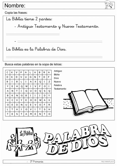 Actividad Online De La Biblia Para Segundo De Primaria Puedes Hacer