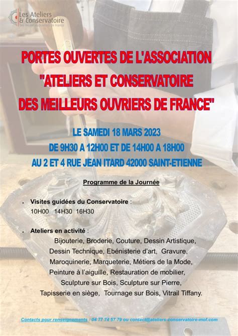 JOURNEES PORTE OUVERTES 2023 Les ATELIERS Et CONSERVATOIRE DES