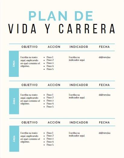 Que Es Un Plan De Vida Y Carrera Ejemplo Mexinea Blog
