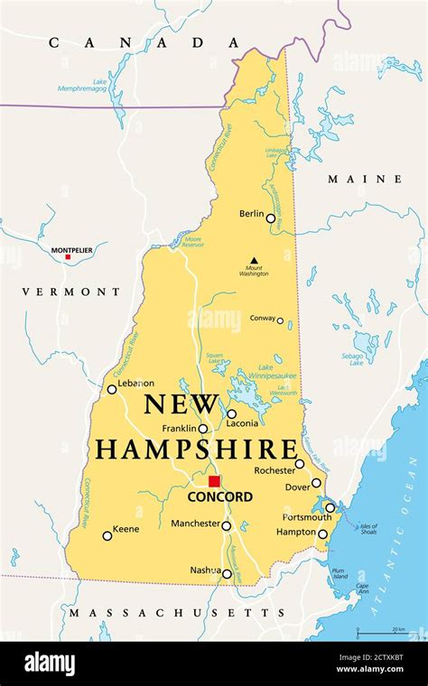 New Hampshire Karte