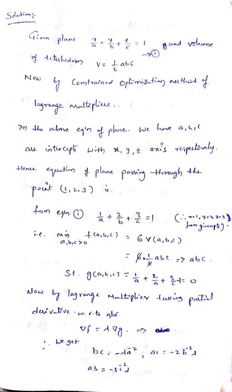 solved 11 constrained optimisation method of lagrange