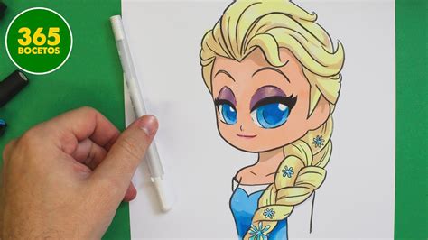 Como Dibujar A Elsa Chibi C Mo Dibujar A Elsa De Frozen Paso A Paso