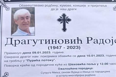 PORODICA DRAGUTINOVIĆ ZAVIJENA U CRNO Evo kada će biti održana sahrana