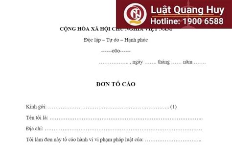 Mẫu Đơn Tố Cáo Đe Dọa Bảo Vệ Quyền An Toàn Của Bạn