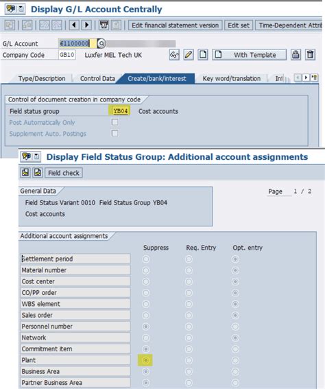 sap gl account field status group my experiments with abap