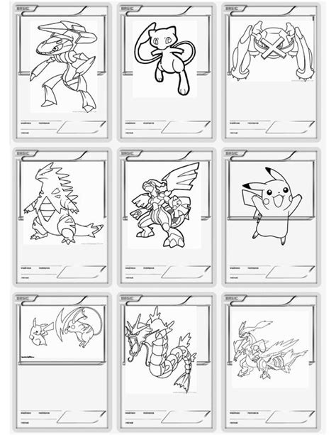 Dibujos De Cartas Pokemon Para Colorear Vsun