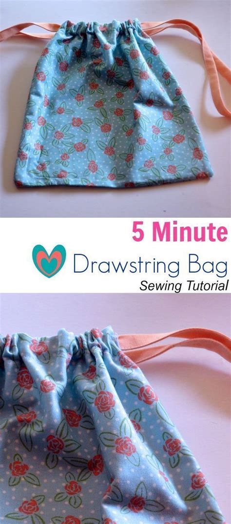 Minute Drawstring Bag Sewing Tutorial Learn How To Make This Quick