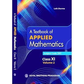 A Textbook Of Applied Mathematics Class Xi Volume Amazon In Books
