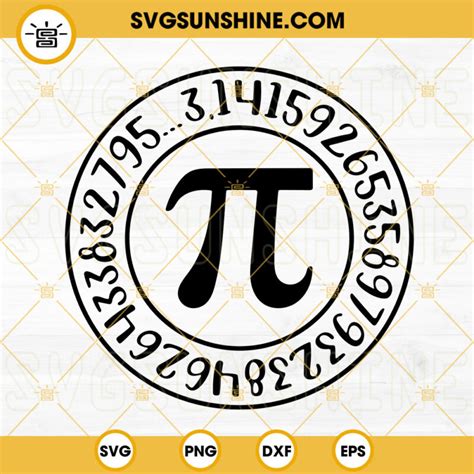 Pi Logo SVG 3 14 Number SVG Mathematics SVG Pi Day SVG PNG DXF EPS