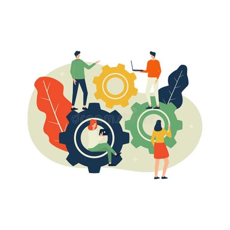 Vector Illustration Business Teamwork Concept Problem Solving Stock