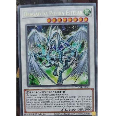 Carta Rara Dragao Da Poeira Estelar Original De Yugioh Shopee Brasil