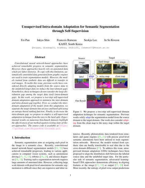 pdf unsupervised intra domain adaptation for semantic segmentation through self supervision