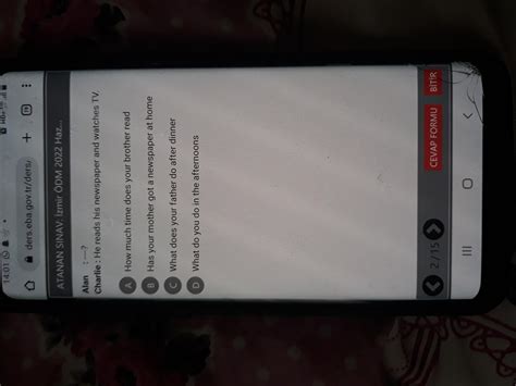 bu sorunun cevabı nedir acaba Eodev