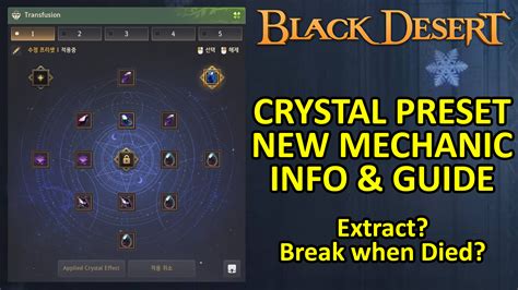 Game Play Crystal Preset New Mechanic Info Guide