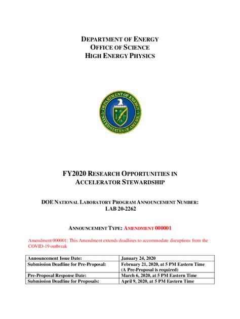 Fillable Online Wiki Jlab Lab 20 2262 Announcement Type Office Of